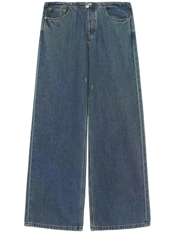 Still Here High-rise Cropped Wide-leg Jeans