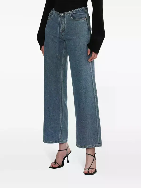 Still Here High-rise Cropped Wide-leg Jeans