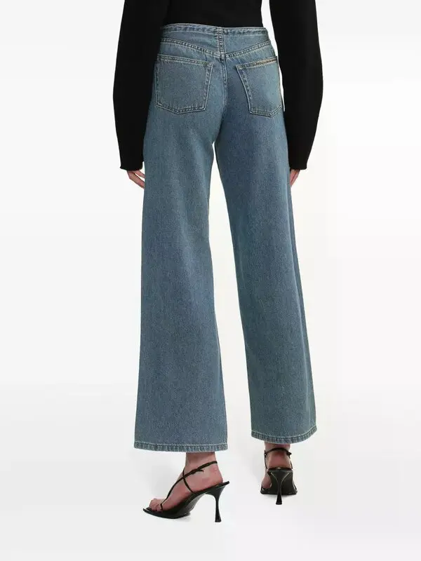 Still Here High-rise Cropped Wide-leg Jeans