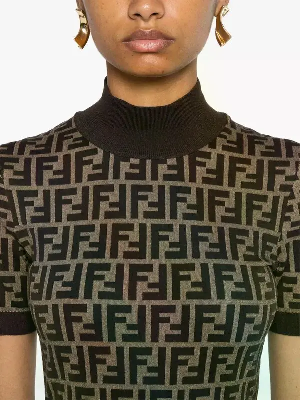 Fendi Ff-jacquard Midi Dress