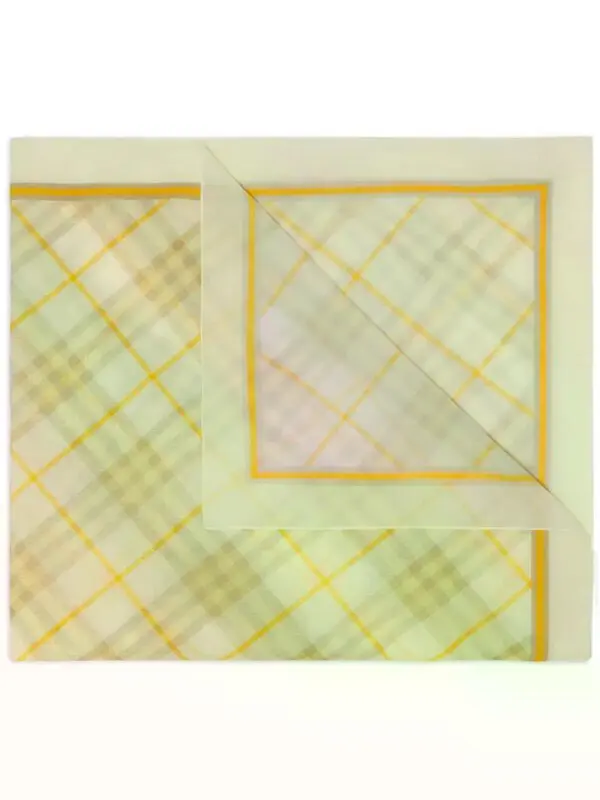Burberry Checked Cotton Scarf - Neutrals