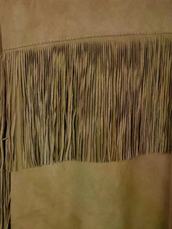 SALVATORE SANTORO Suede Fringe Jacket - Neutrals
