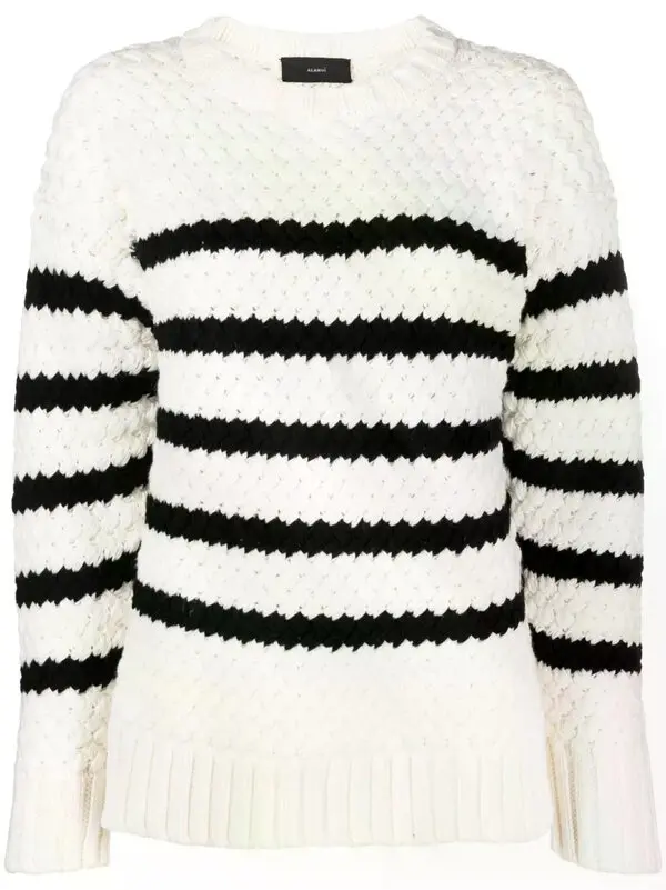 Alanui The Mariner Striped Wool Jumper - Neutrals