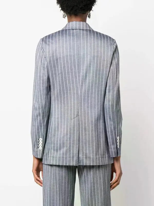 CIRCOLO 1901 Pinstripe Double-breasted Blazer - Blue