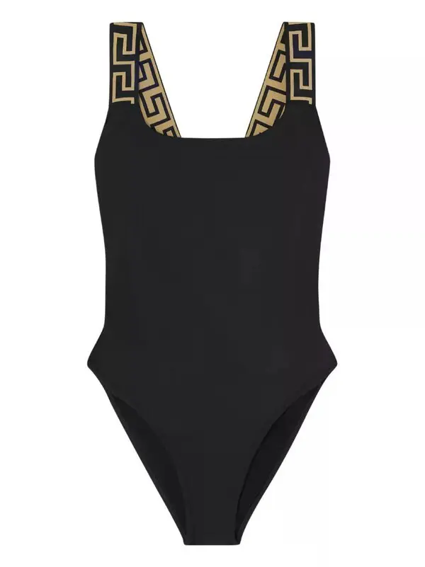 Versace Greca Border Swimsuit - Black