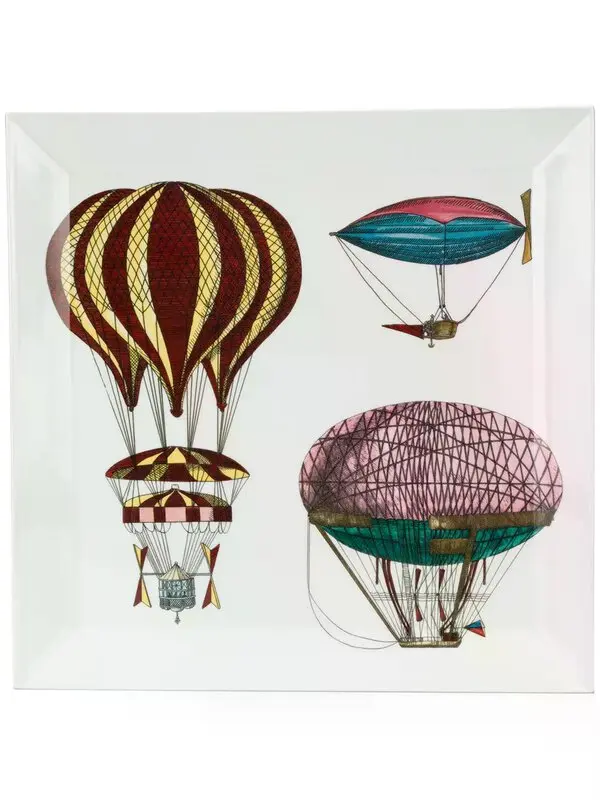 FORNASETTI Palloni Squared Tray - White