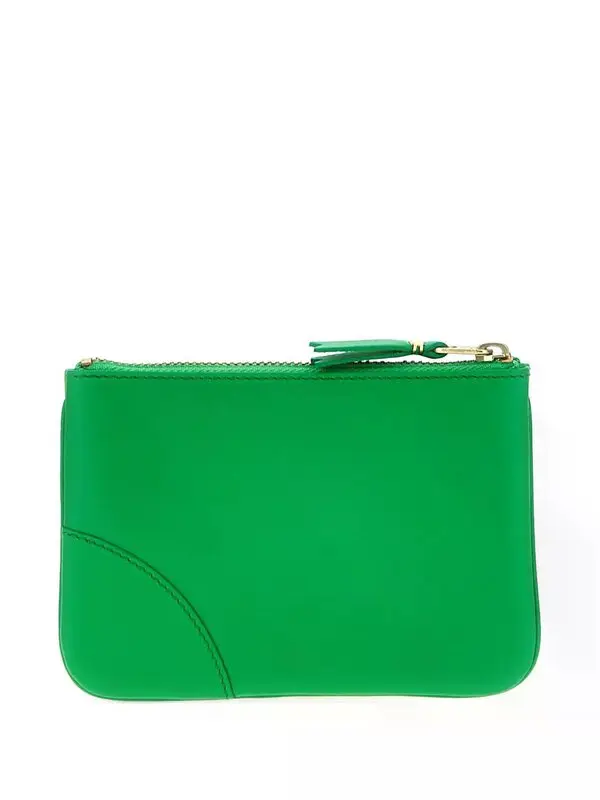 Comme Des Garçons Leather Card Holder - Green