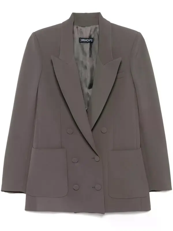 DRHOPE Double-breasted Blazer - Grey