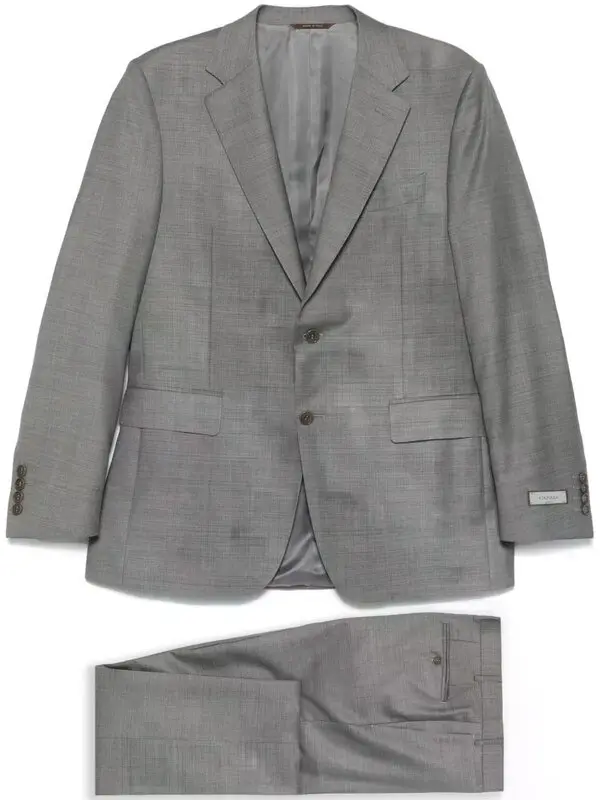 Canali Wool Single-breasted Suit - Grey