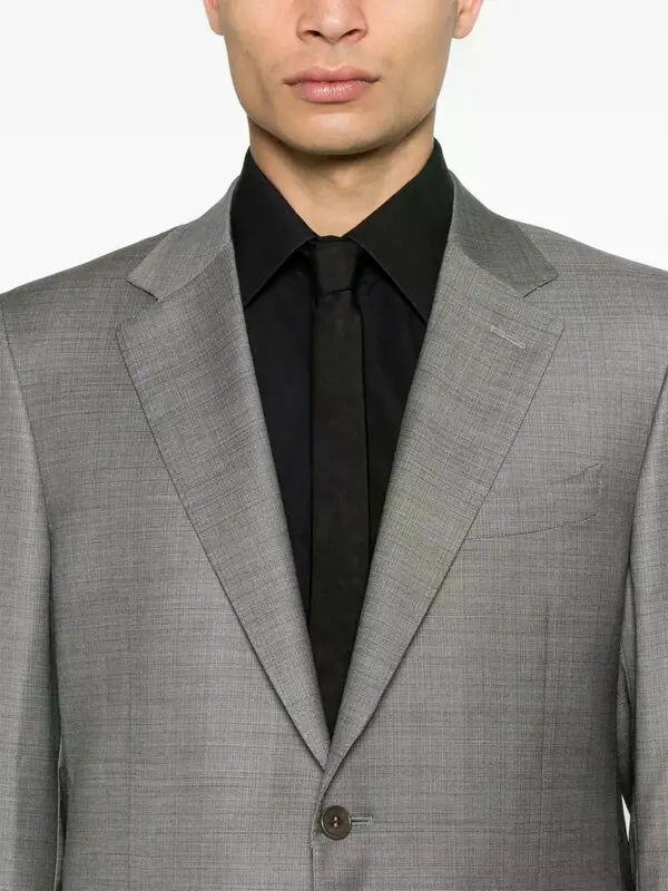 Canali Wool Single-breasted Suit - Grey