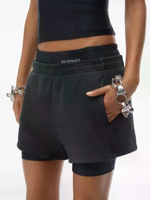 Alexander Wang Layered Logo Shorts