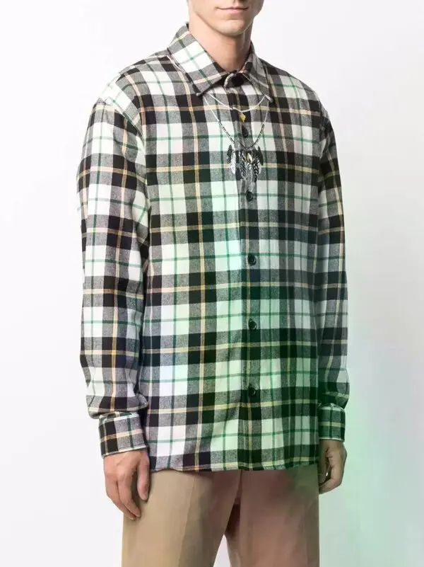COUNTY OF MILAN Feather Checked Shirt