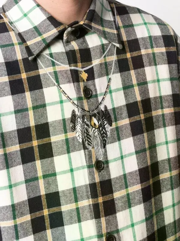 COUNTY OF MILAN Feather Checked Shirt