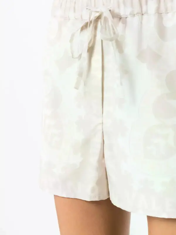 Valentino Garavani Geometric-print Drawstring Shorts