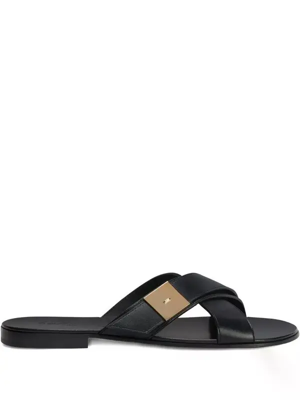 GIUSEPPE ZANOTTI Flavien Crowned Leather Sandals