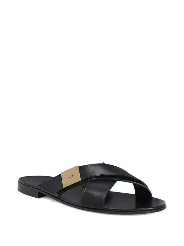 GIUSEPPE ZANOTTI Flavien Crowned Leather Sandals