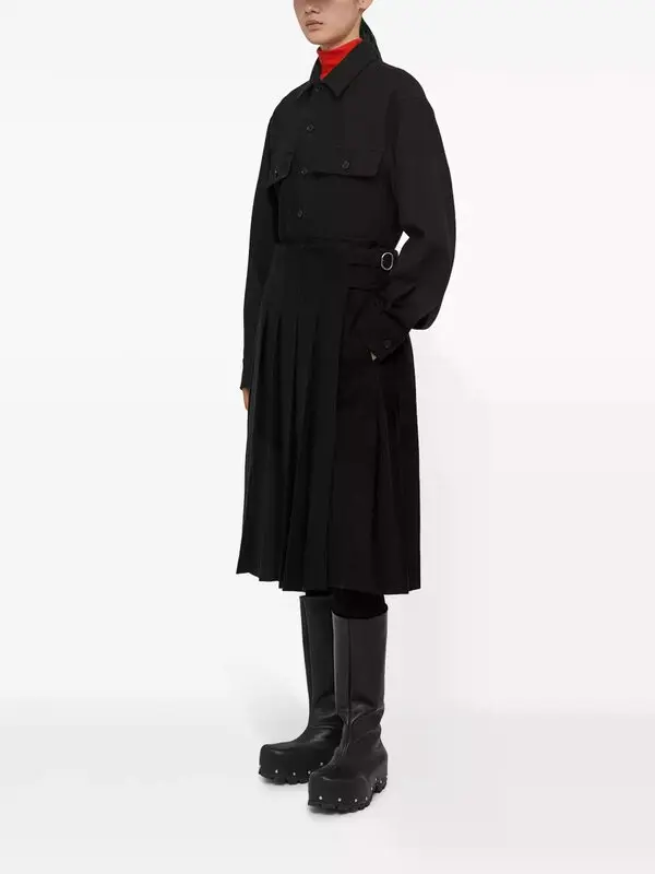 JIL SANDER High-waist Pleated Midi Skirt