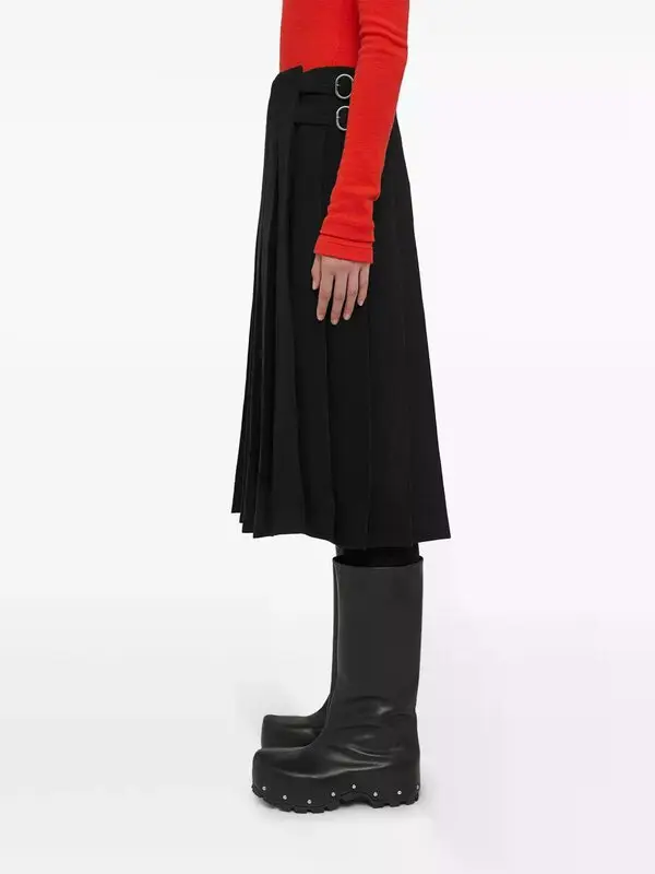 JIL SANDER High-waist Pleated Midi Skirt