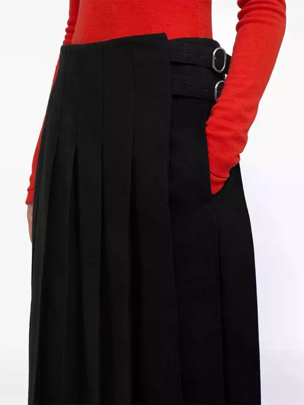 JIL SANDER High-waist Pleated Midi Skirt