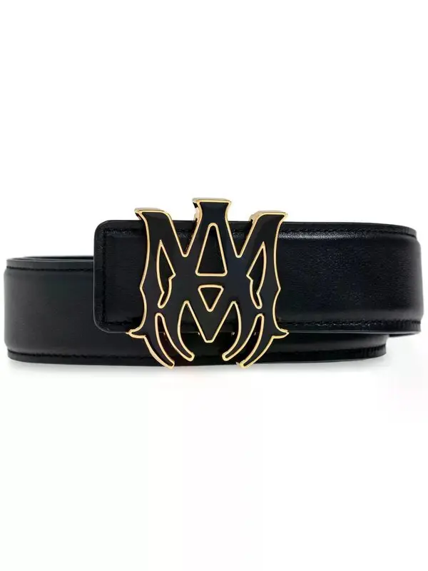 Amiri Ma Core Logo-buckle Leather Belt - Black