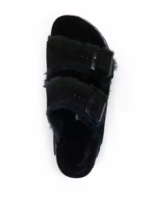 BIRKENSTOCK Arizona Shearling Sandals - Black