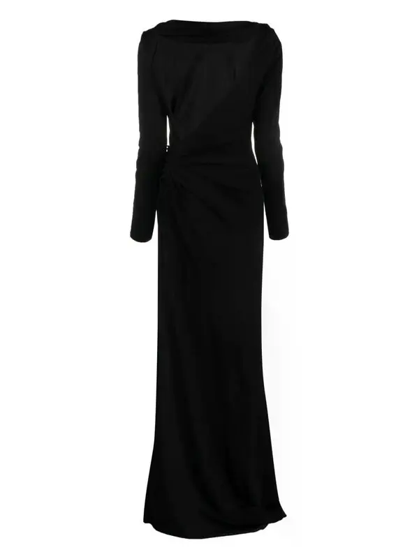 DEL CORE Gathered Long-sleeve Gown