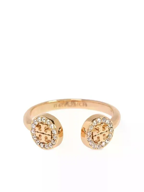 Tory Burch Icon Pavé Open Ring - Gold