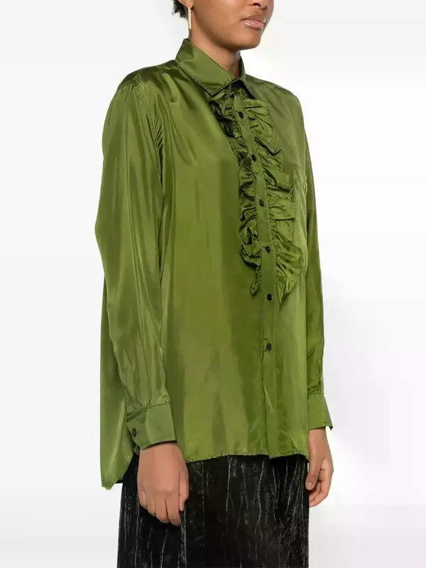 Plan C Ruffle-detailed Shirt