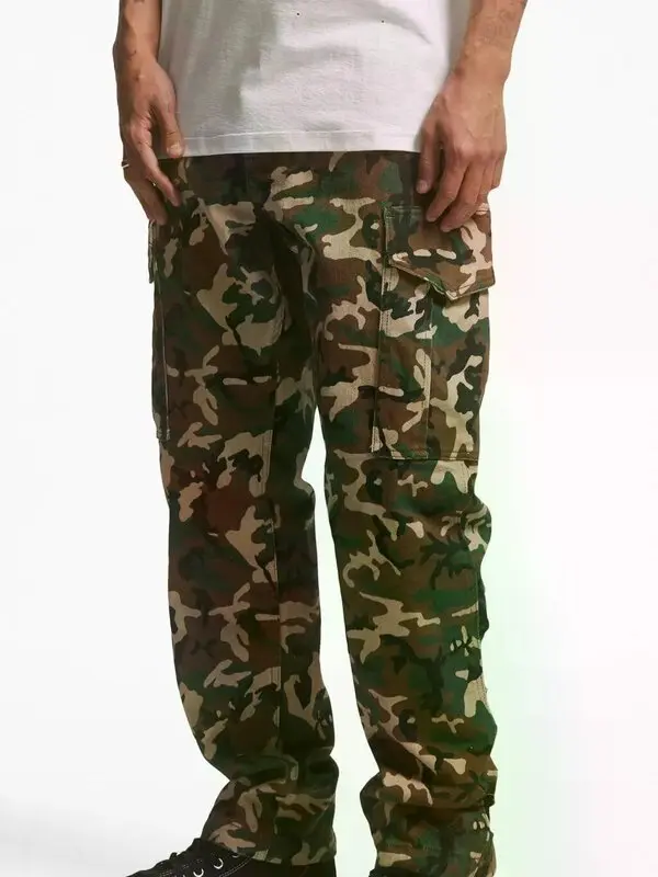 PURPLE BRAND Camouflage Cargo Trousers
