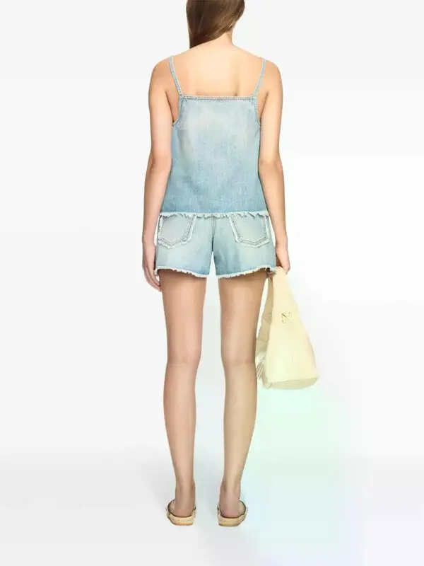 Off-White Frayed Denim Shorts