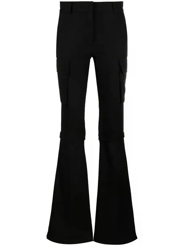 ANDREĀDAMO Mid-rise Detachable Flared Trousers