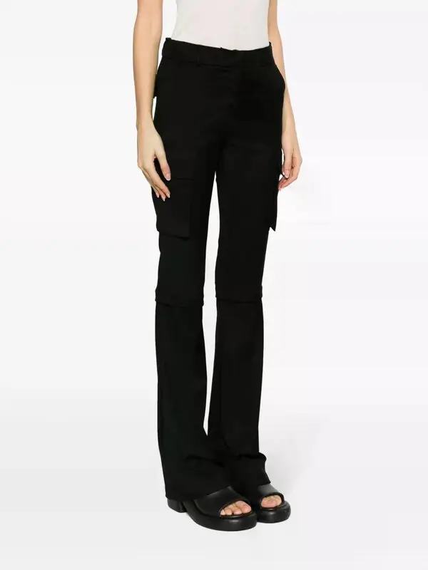 ANDREĀDAMO Mid-rise Detachable Flared Trousers