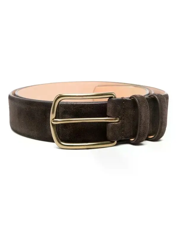 Officine Creative Calf Suede Belt - Brown