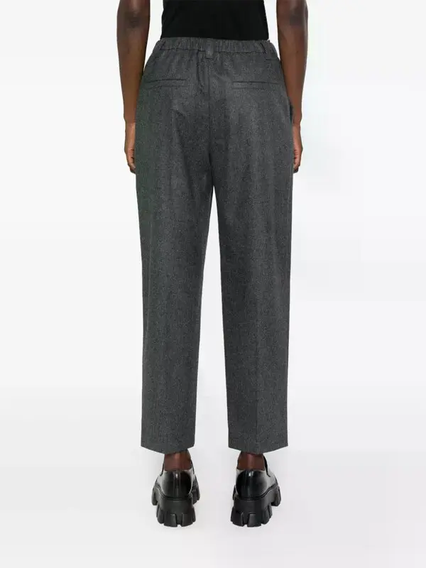 Brunello Cucinelli Mélange-effect Cropped Trousers