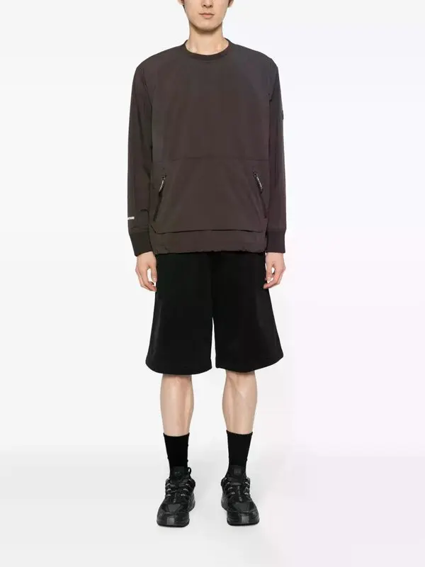 SPOONYARD Crew-neck Sweatshirt With Logo Patch - Brown