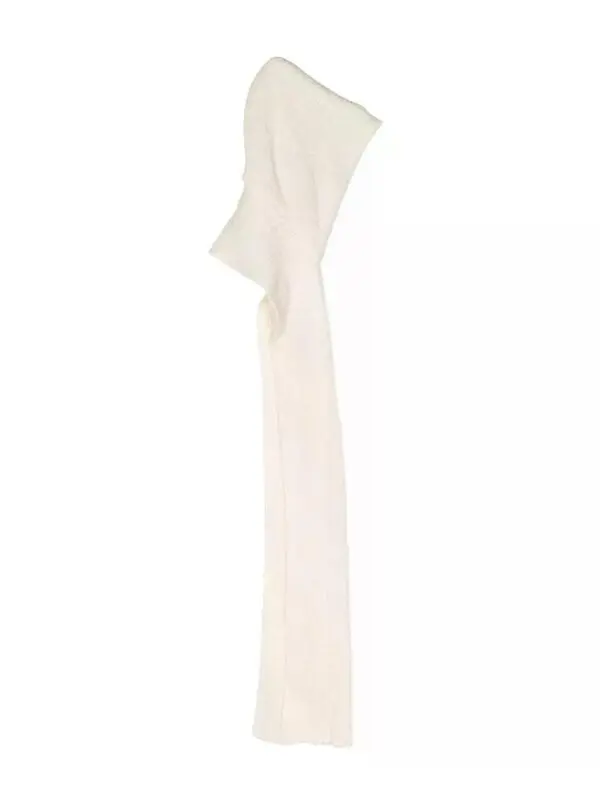 Magda Butrym Ribbed-knit Hooded Scarf - Neutrals