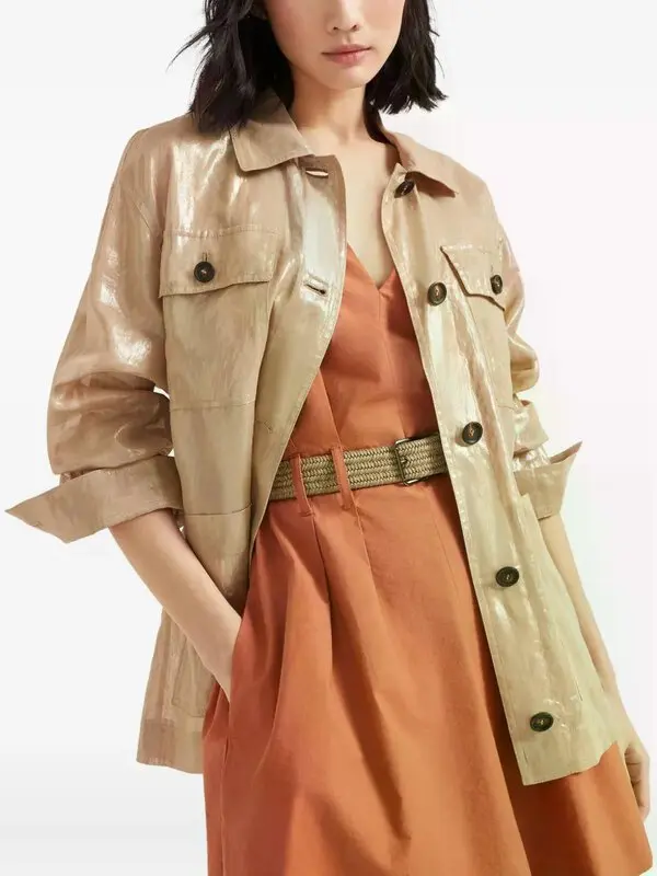 Brunello Cucinelli Lamé Cotton Jacket