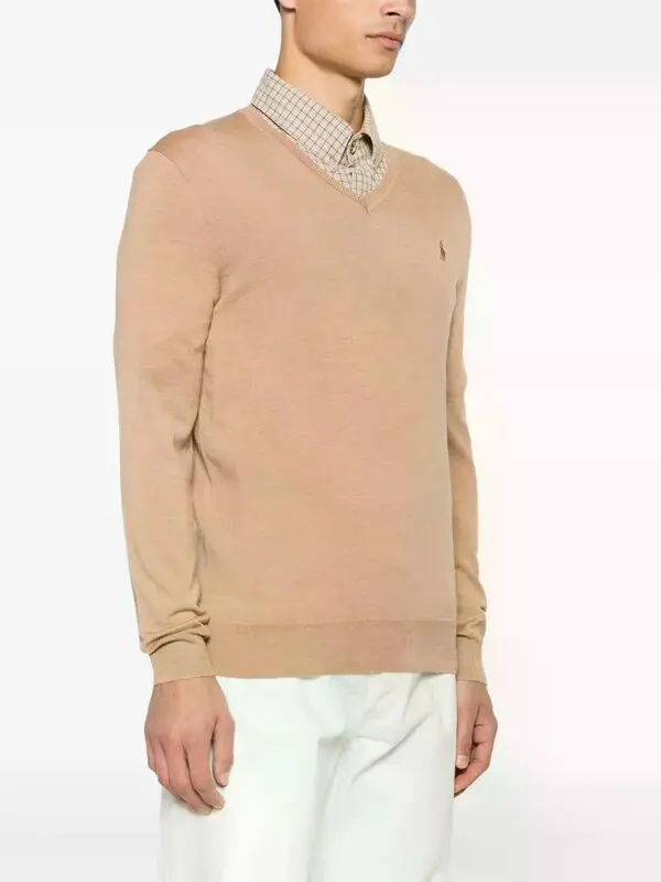 Polo Ralph Lauren Merino Wool V-neck Sweater - Brown