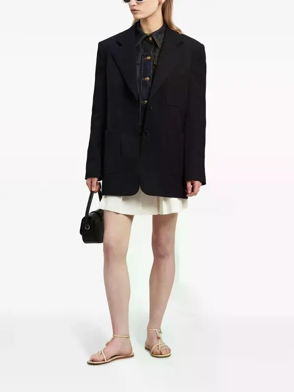 Palm Angels Tape-detail Virgin Wool-blend Blazer