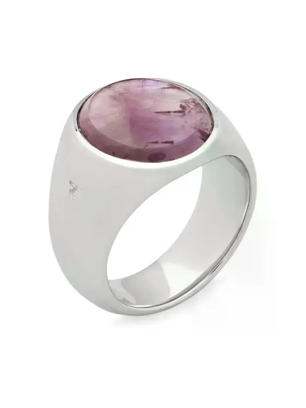 Tom Wood Oval Sakura Signet Ring - Silver