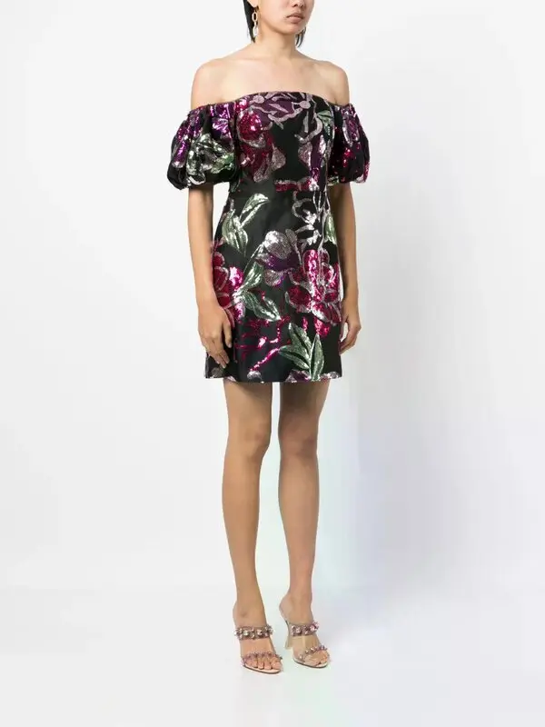 Marchesa Sequin-embellished Dress