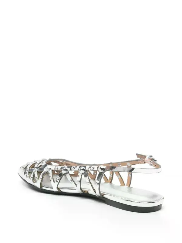 Ash Mirror Ballet Flats