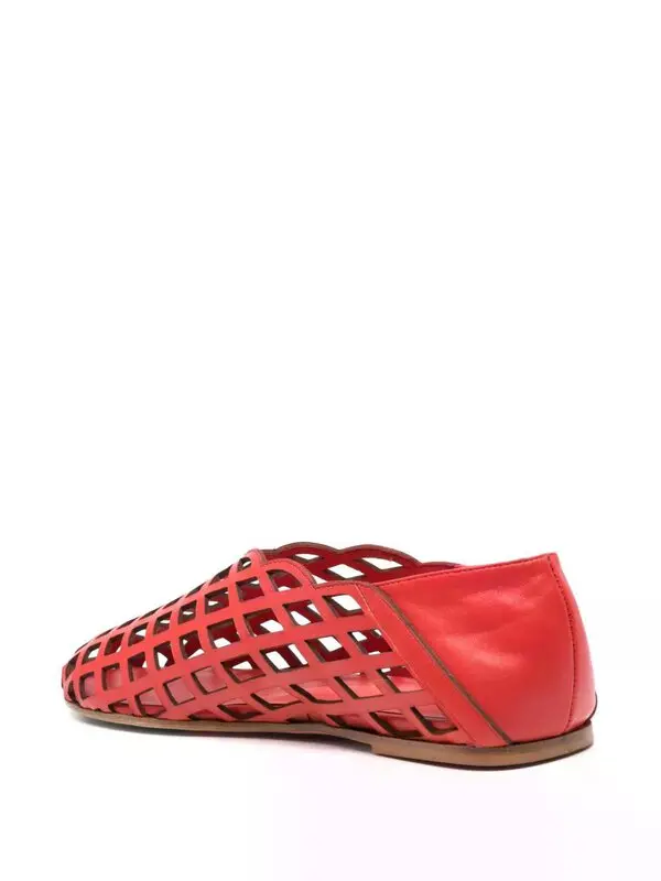 GIABORGHINI Leather Ballet Flats - Red