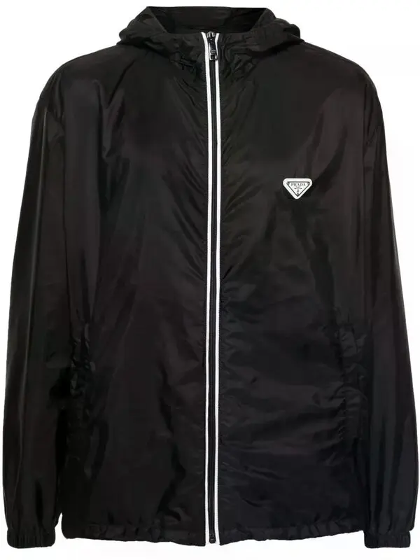 Prada Re-nylon Hooded Jacket - Black