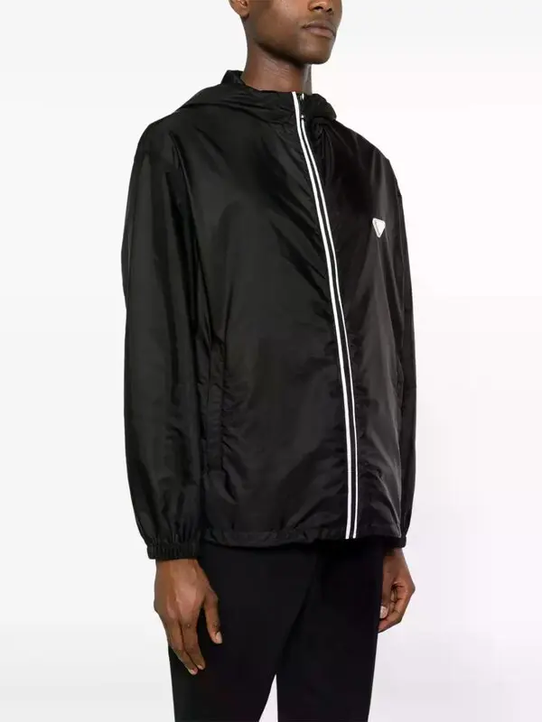 Prada Re-nylon Hooded Jacket - Black