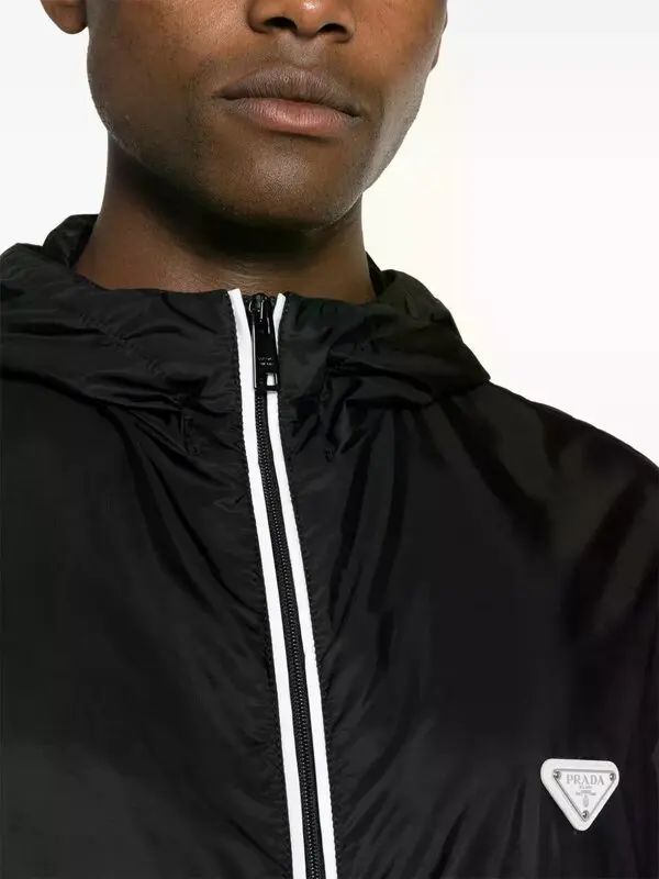 Prada Re-nylon Hooded Jacket - Black