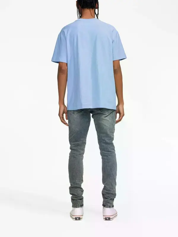 PURPLE BRAND Faded Low-rise Skinny Jeans - Black