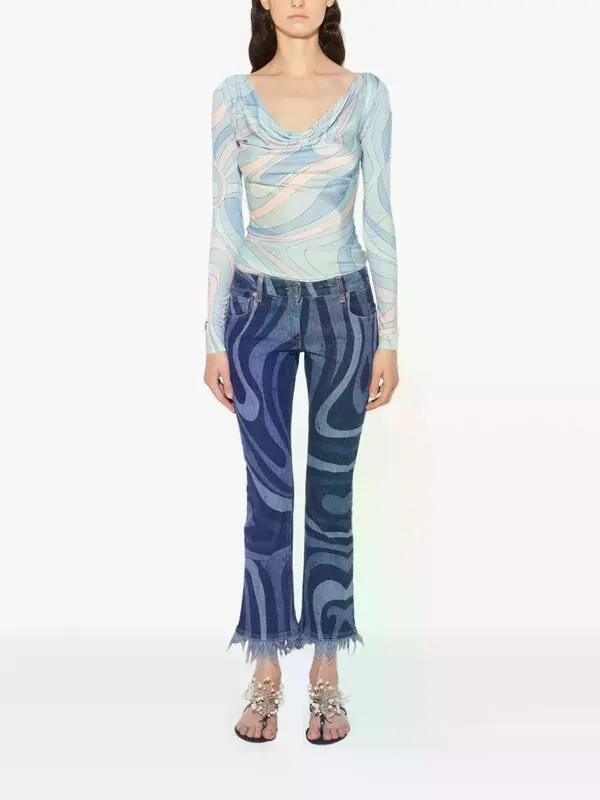 Emilio Pucci Marmo-print Jeans
