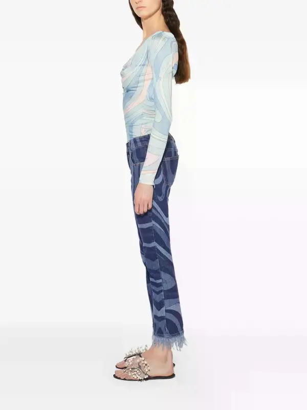 Emilio Pucci Marmo-print Jeans