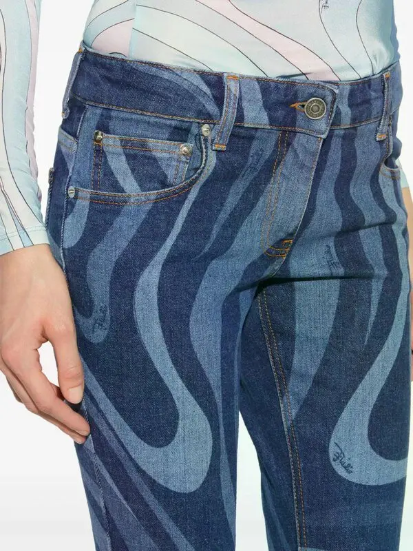 Emilio Pucci Marmo-print Jeans